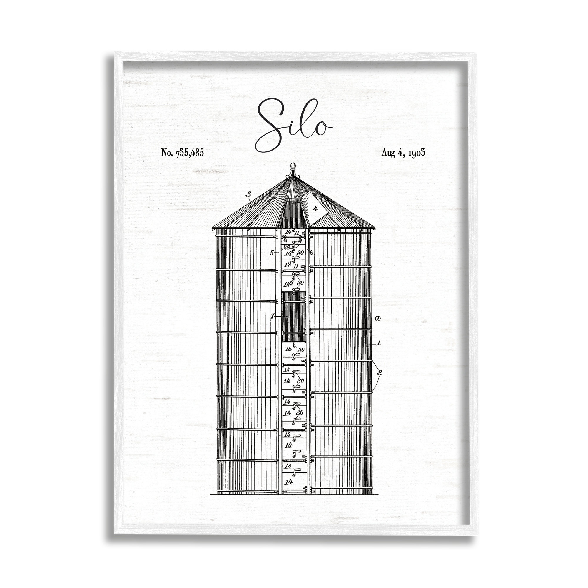 Stupell Industries Detailed Silo Diagram Rustic - Floater Frame Graphic ...