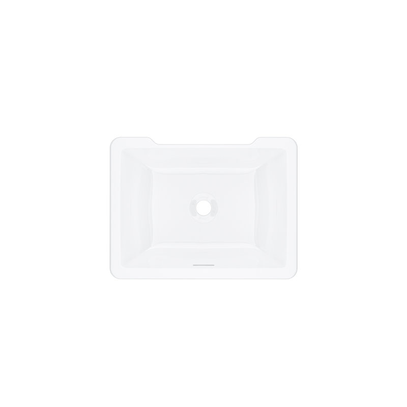 Rohl Eirene 15.44'' White Solid Surface Rectangular Undermount Bathroom ...