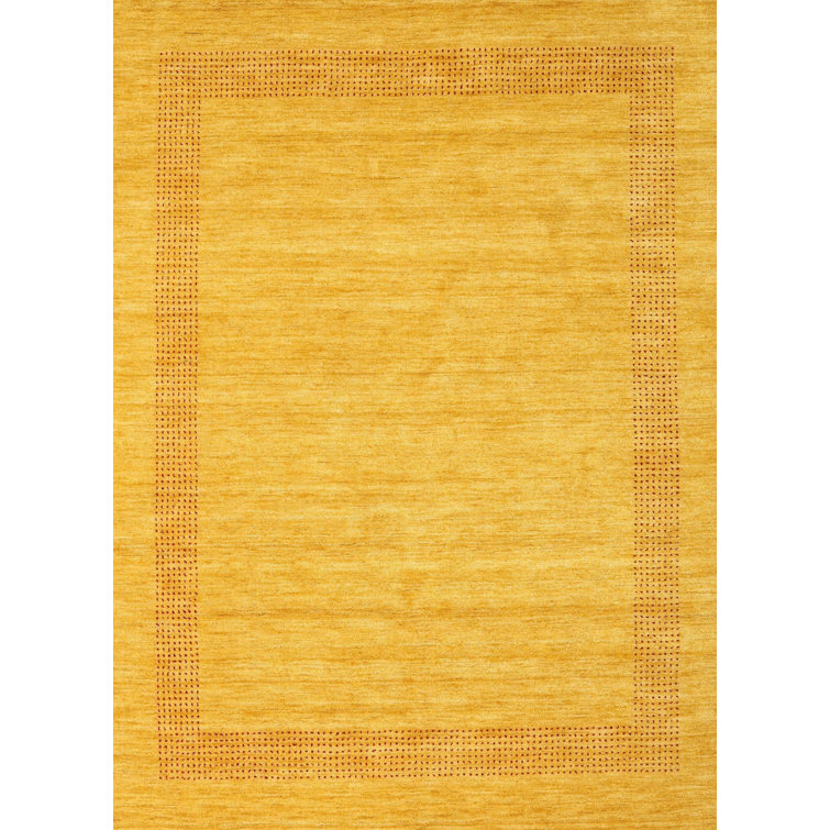 East Urban Home Contemporary Yellow Area Rug | Wayfair