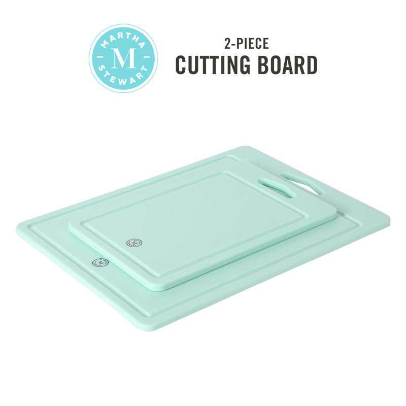 Martha Stewart Polypropylene Cutting Board 2pc Set (16" x 12" and 12" x ...