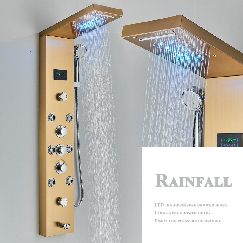 Senlesen 44.88" Shower Panel with Fixed Shower Head | Wayfair