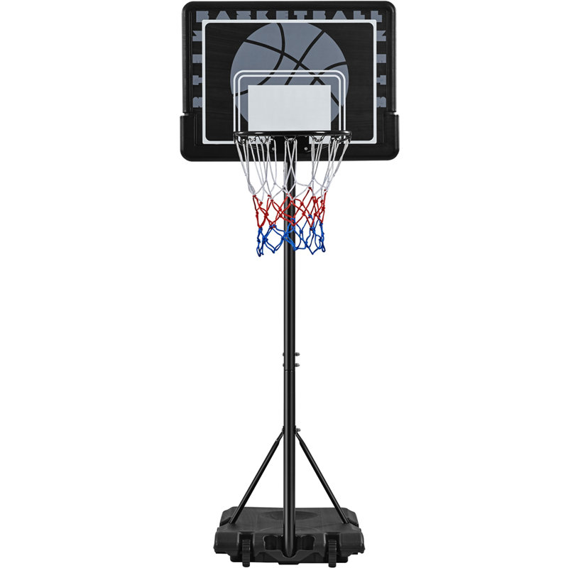 Yaheetech Height Adjustable Metal Portable Full-Size Basketball Hoop ...