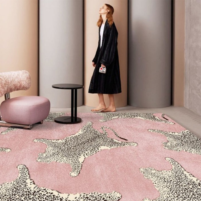 Karen Jai Home Handmade Hand Tufted Wool Pink Rug | Wayfair
