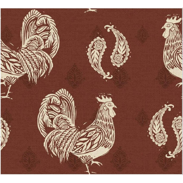 Bungalow Rose Woodcut Rooster Patterns - Unframed Graphic Art | Wayfair
