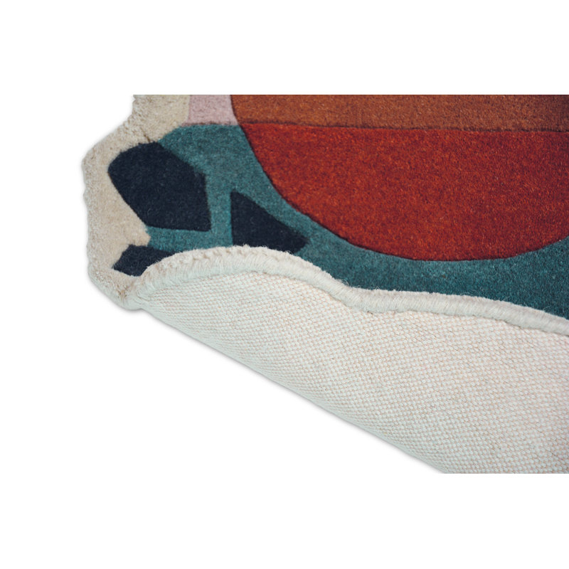 Ted Baker Handmade Hand Tufted Teal/Red/Pink/Ivory Rug & Reviews | Wayfair