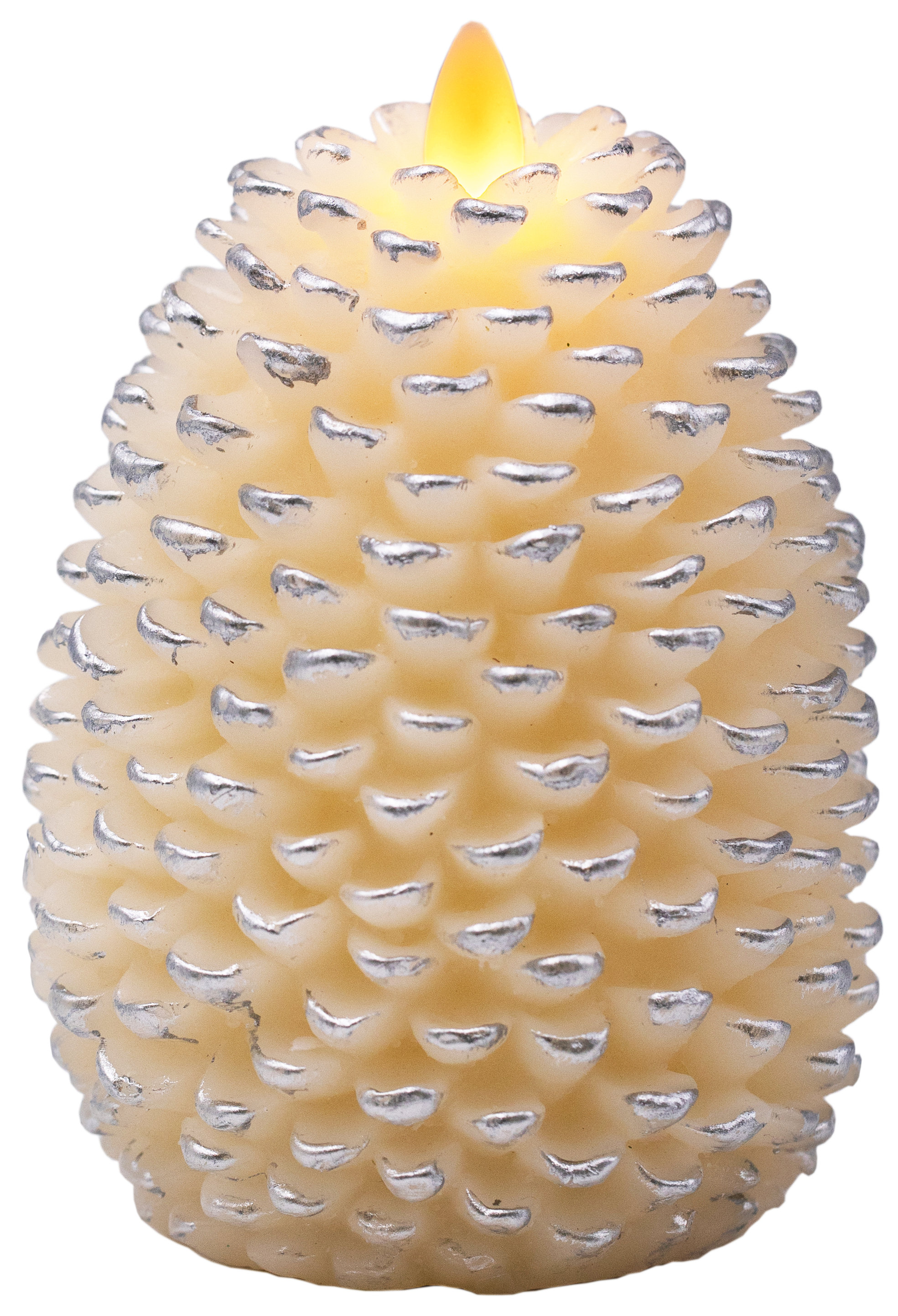 Millwood Pines Pine Cone LED Real Wax Unscented Flameless Candle ...