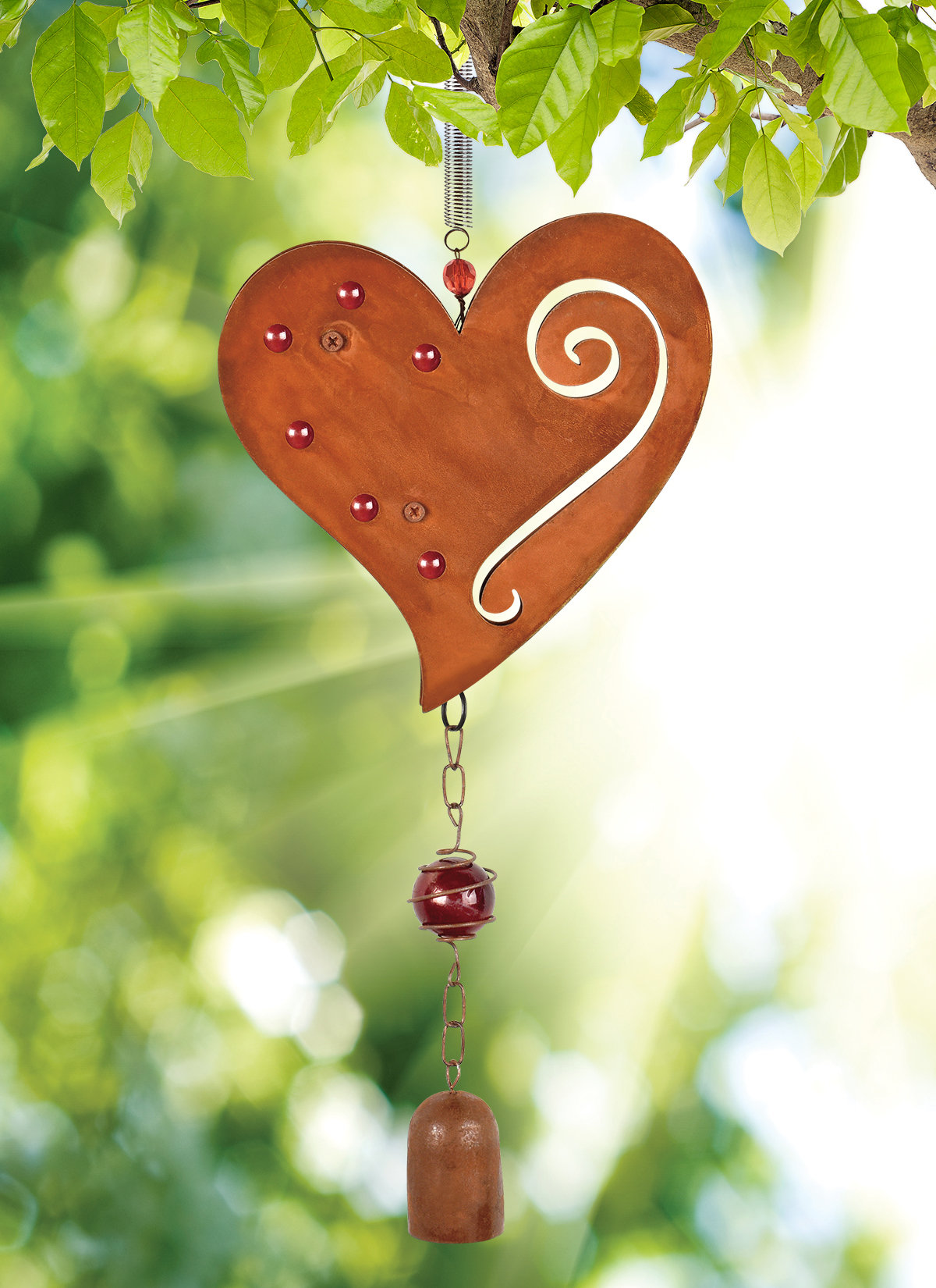 August Grove® Sabiha Heart Bouncy Wind Chime & Reviews | Wayfair