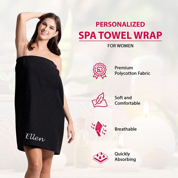 Personalized Passion Personalized Spa Towel Wrap For Women- Soft ...
