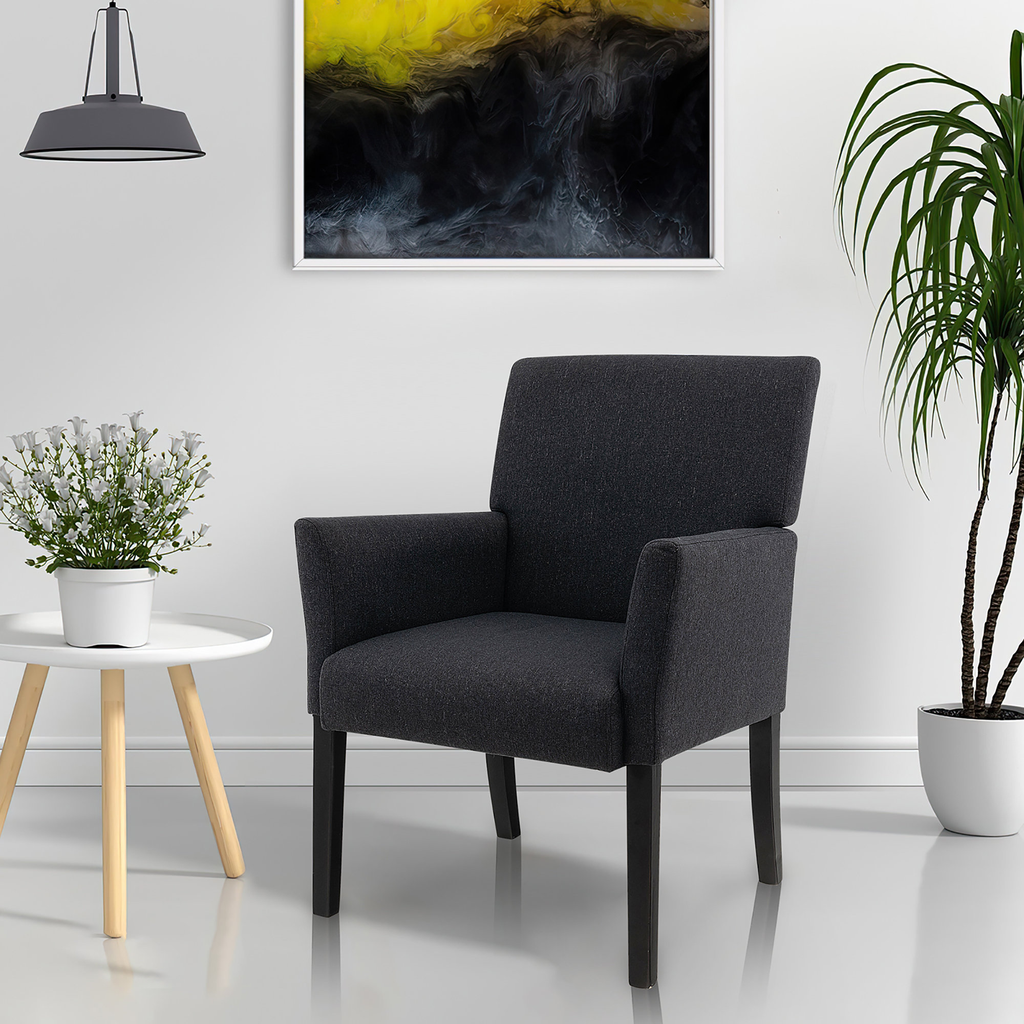 Costway Executive Guest Chair Reception Waiting Room Arm Chair W/rubber ... Costway Executive Guest Chair Reception Waiting Room Arm Chair W/rubber ...