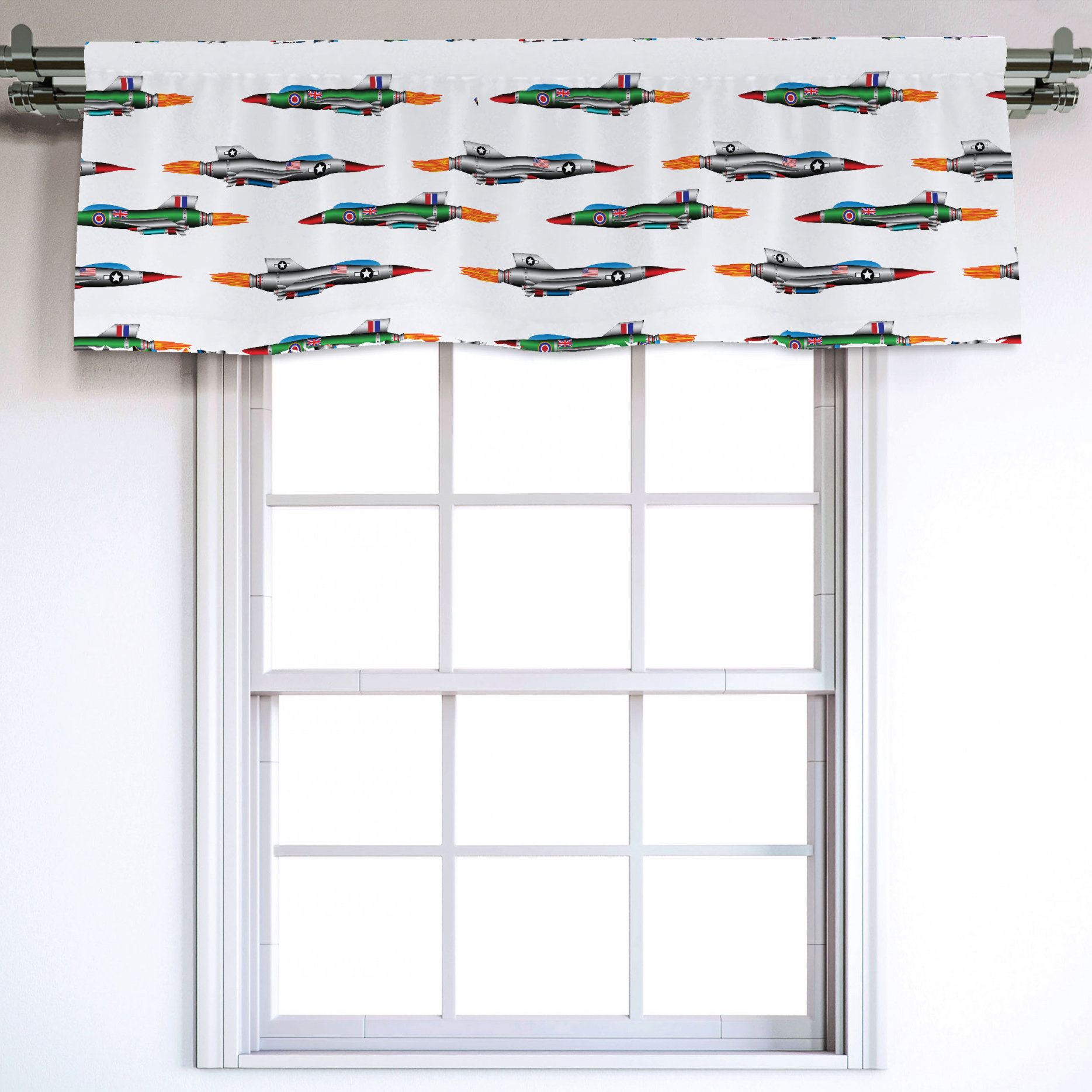 Bless international Airplane 54" Window Valance | Wayfair