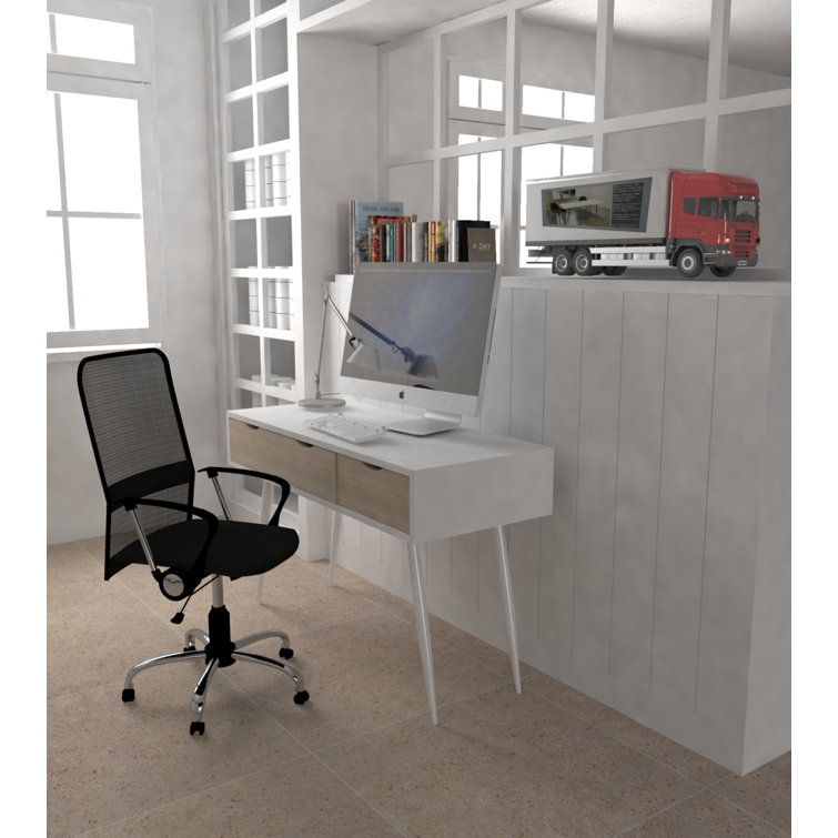 Inbox Zero 110cm W Rectangular Writing Desk and Chair Set | Wayfair.co.uk