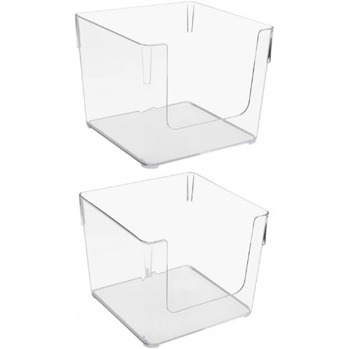 Sorbus Open Square Plastic Storage Bins 2 PC | Wayfair