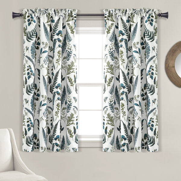 Navy-pattern-curtains | Wayfair
