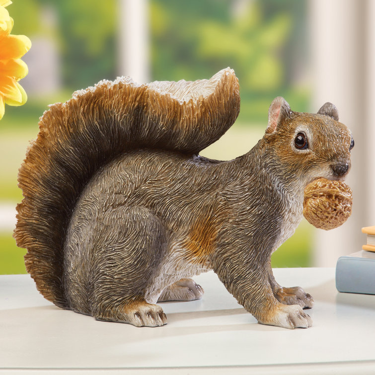 Millwood Pines Stanardsville Squirrel with Acorn Statue | Wayfair
