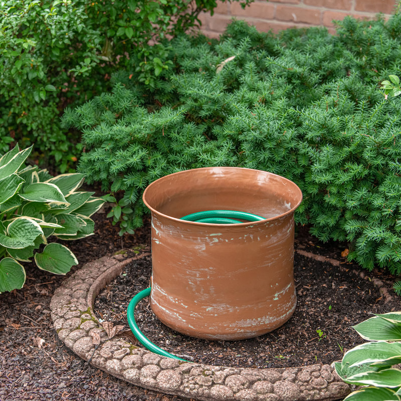 CobraCo Decorative Modern Metal Hose Pot & Reviews | Wayfair