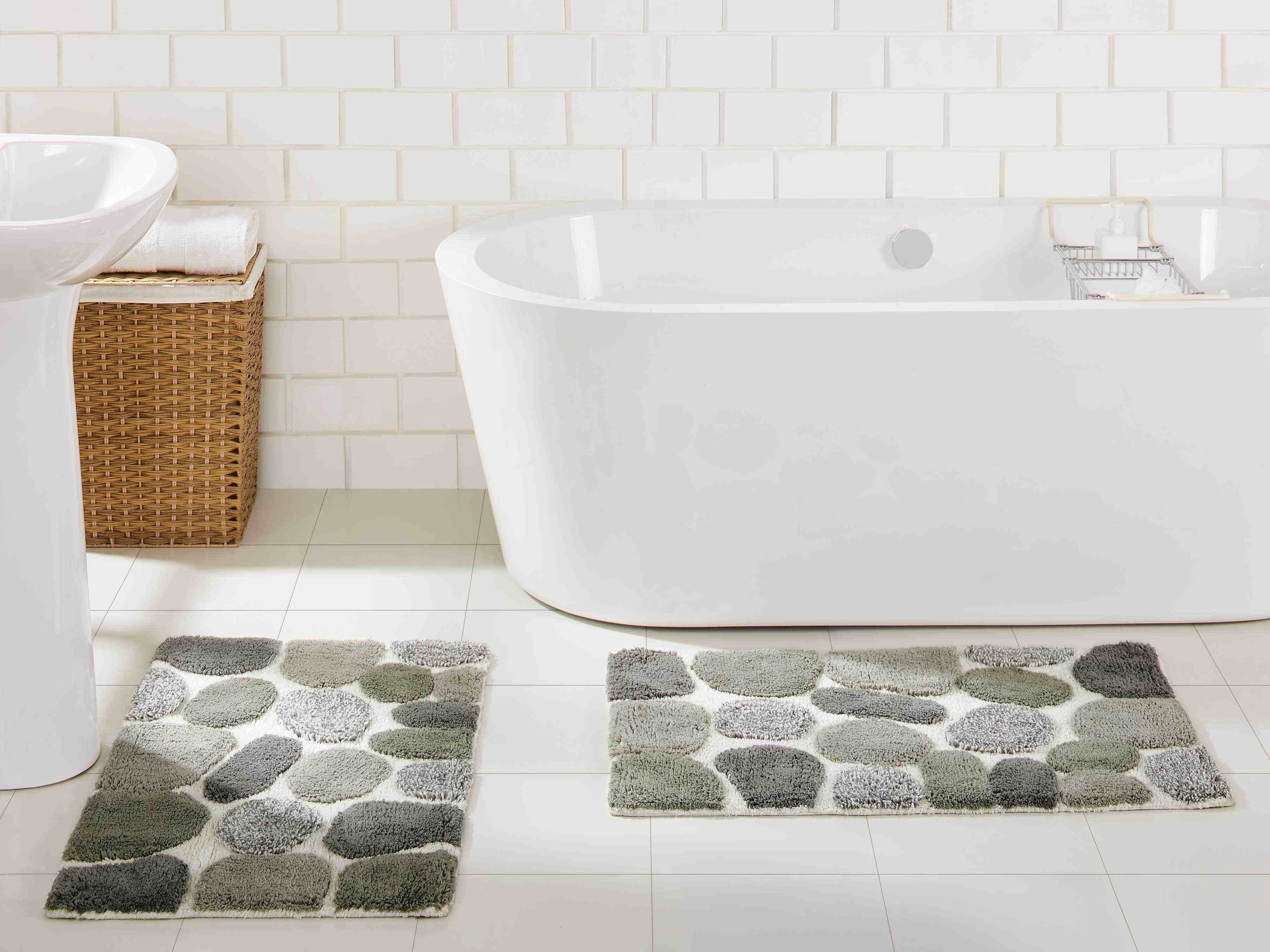 Ebern Designs Creline 100% Cotton Bath Rug with Non-Slip Backing ...