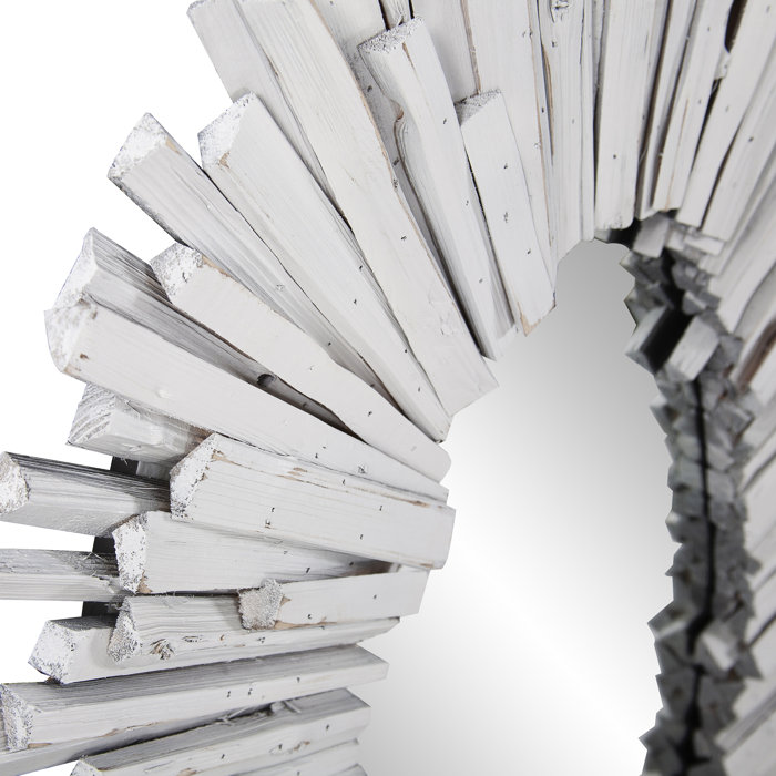 Union Rustic Audie Round Wood Wall Mirror | Wayfair