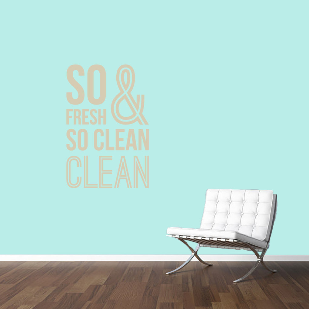 SweetumsWallDecals So Fresh and So Clean Bathroom Wall Decal & Reviews ...