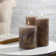 Kelly Clarkson Home 3 Piece Timber Unscented Pillar Candles Set | Wayfair