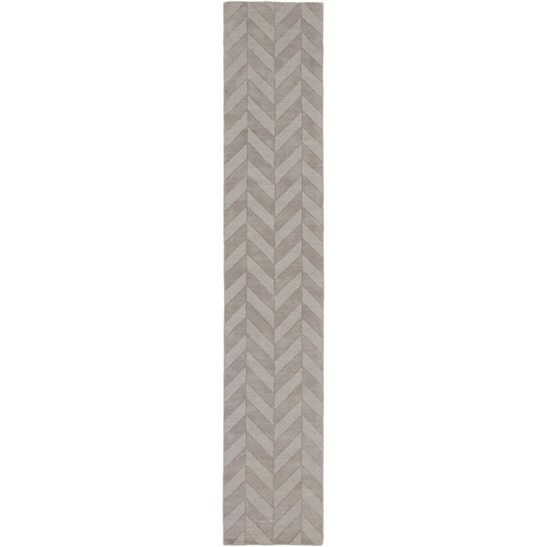 Wrought Studio Zora Handmade Hand Loomed Wool Taupe/Lavender Rug ...