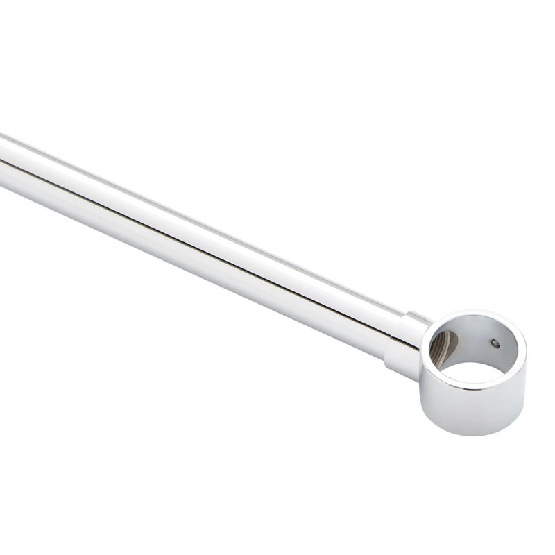 Signature Hardware 60" Brass Oval Shower Rod Enclosure with Ceiling ...