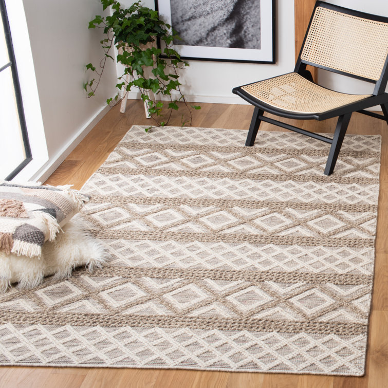 Dakota Fields Handmade Flatweave Ivory/Gray Rug | Wayfair