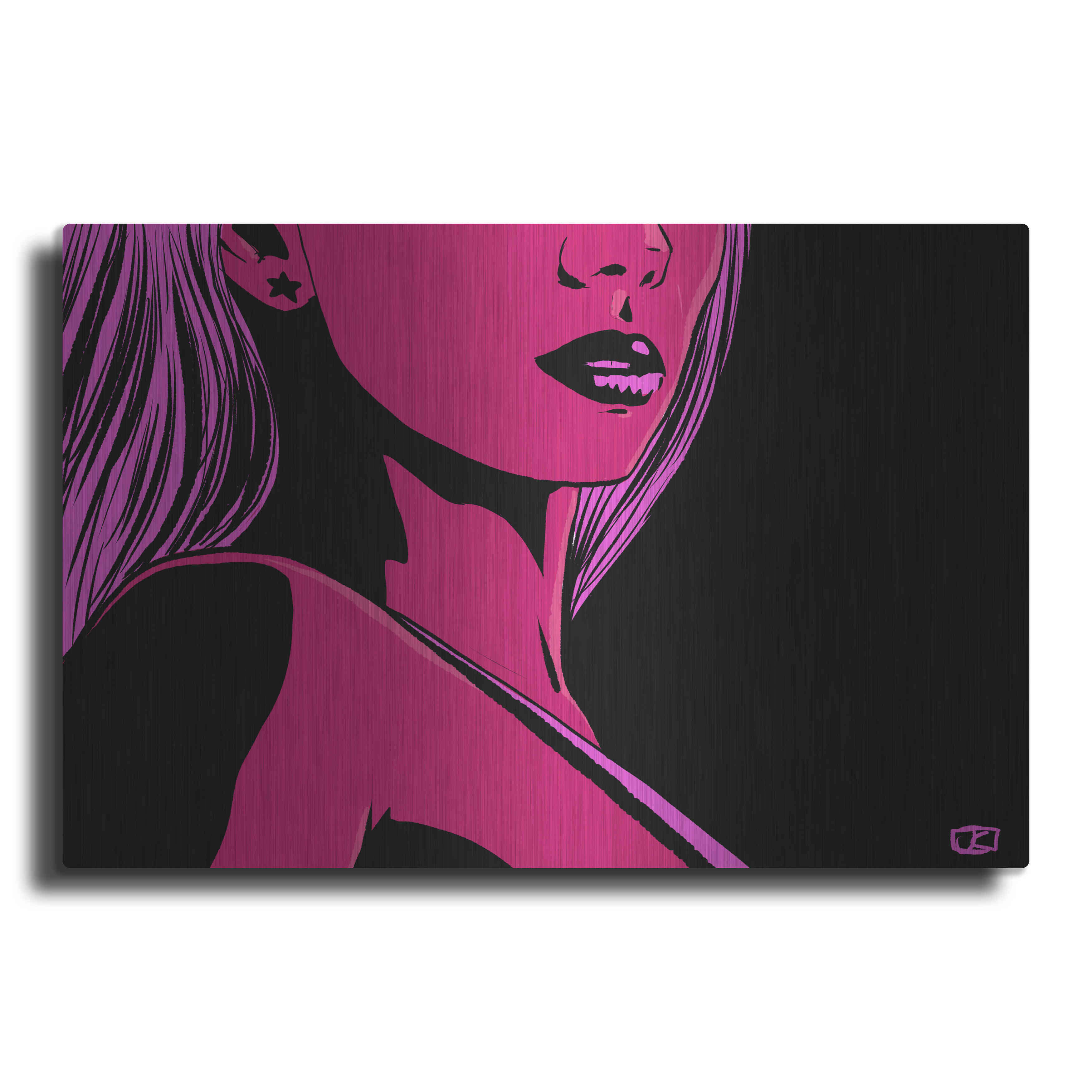 Everly Quinn Luxe Metal Art 'Scarlet' By Giuseppe Cristiano, Me Scarlet by - Unframed Painting ...