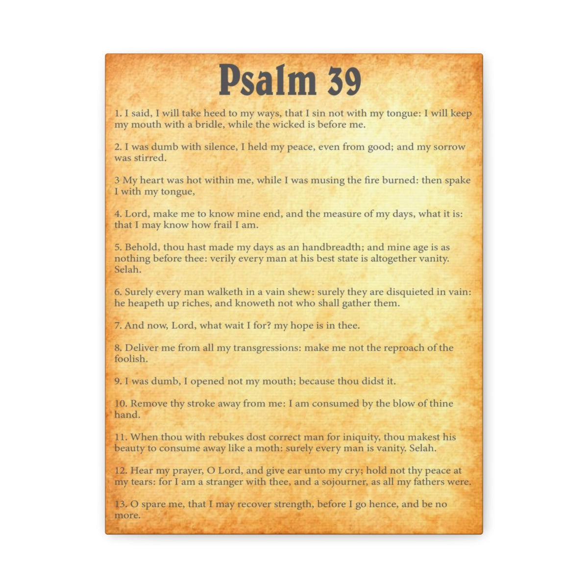 Trinx Psalm 39 - Wrapped Canvas Textual Art | Wayfair