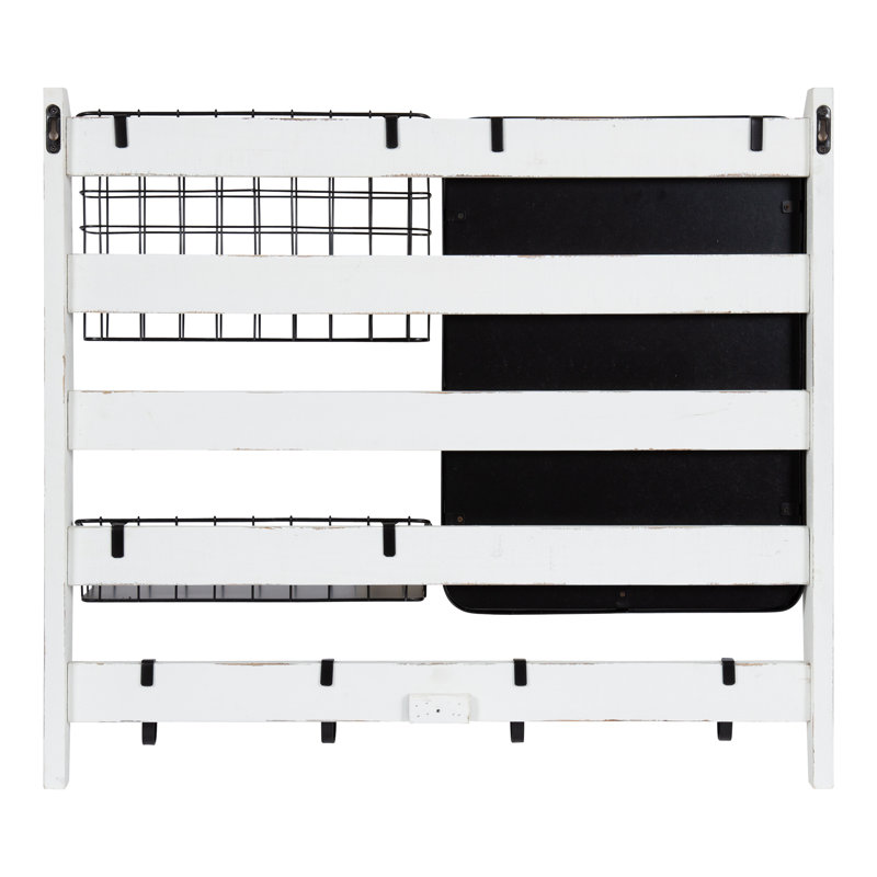 Kate and Laurel Tanner Wall Function Key Organizer with Key Hooks | Wayfair