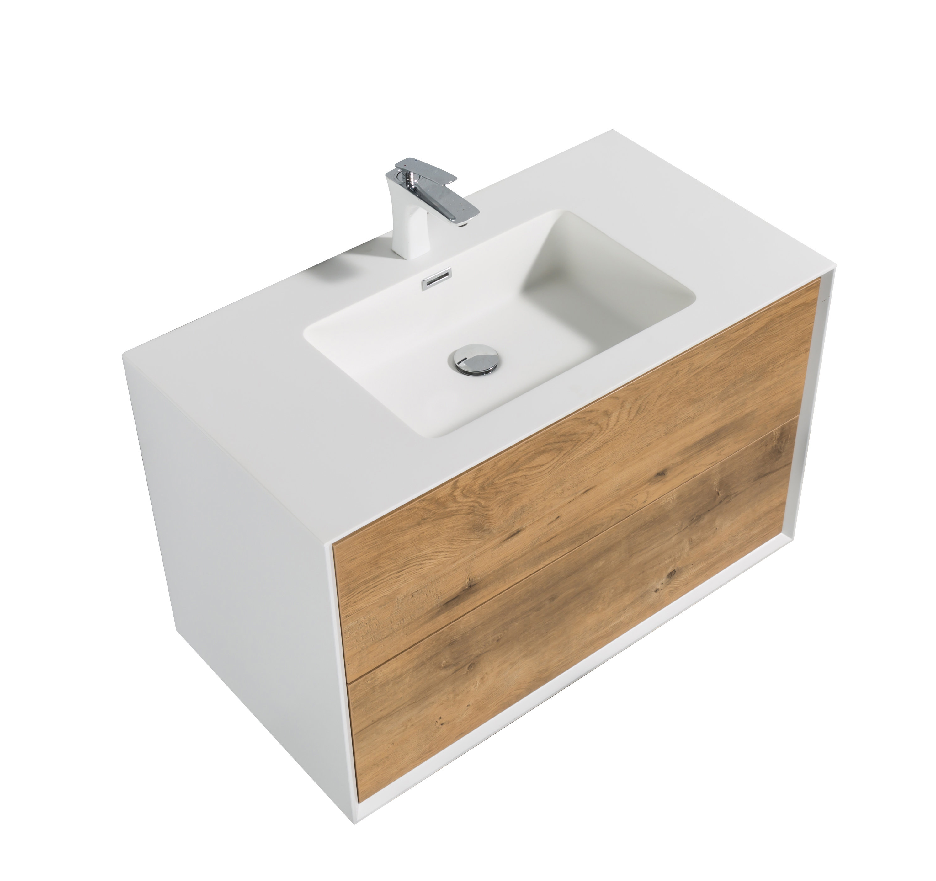 Foundry Select 35.5'' Wall Mounted Single Bathroom Vanity with Plastic ...