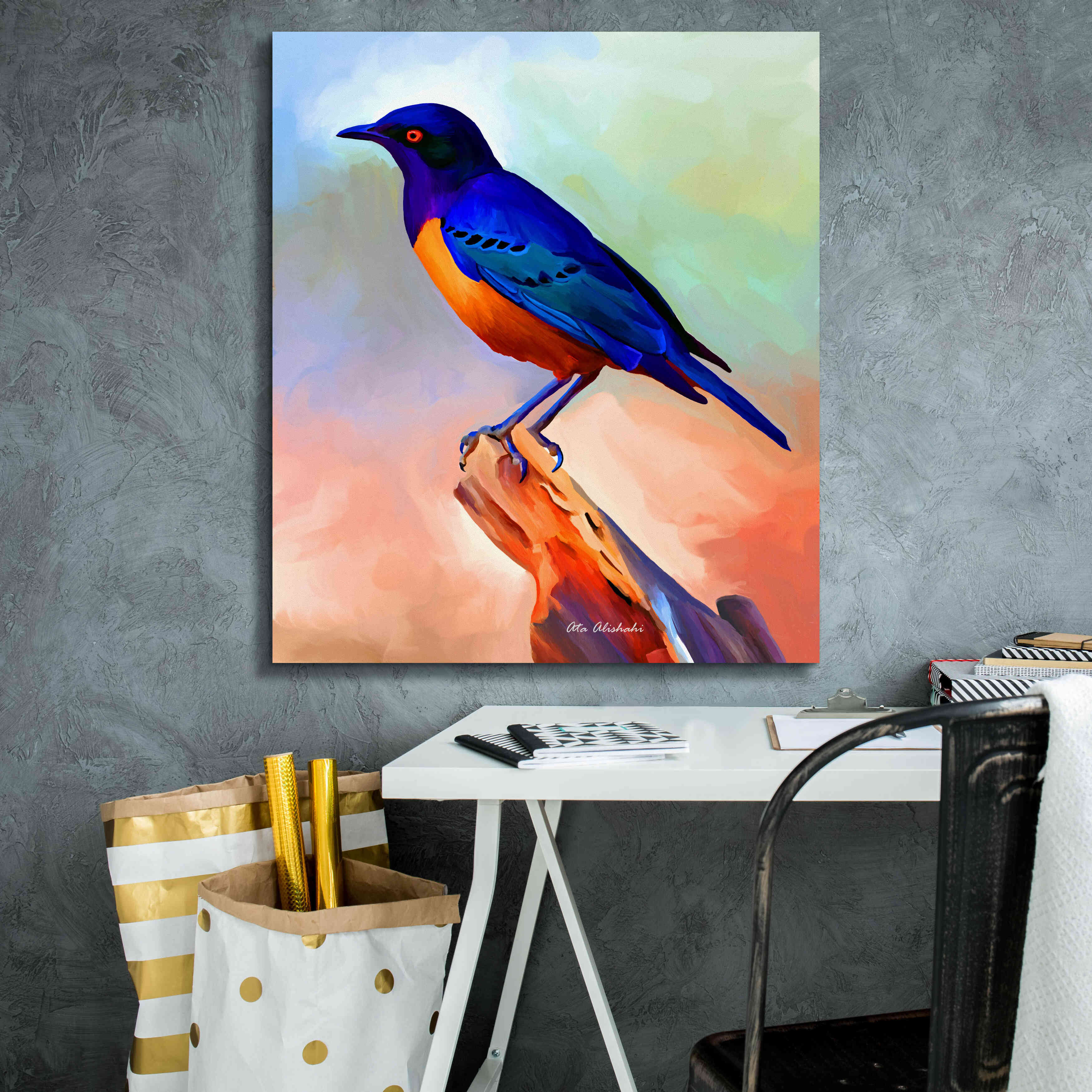 Red Barrel Studio® Epic Graffiti 'Bird' By Ata Alishahi, Giclee Canva ...