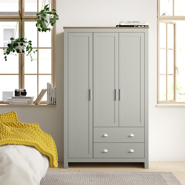 Zipcode Design Loretta 3 Door Wardrobe & Reviews | Wayfair.co.uk