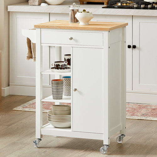 Brambly Cottage Kempton 68Cm Wide Rolling Kitchen Trolley & Reviews ...