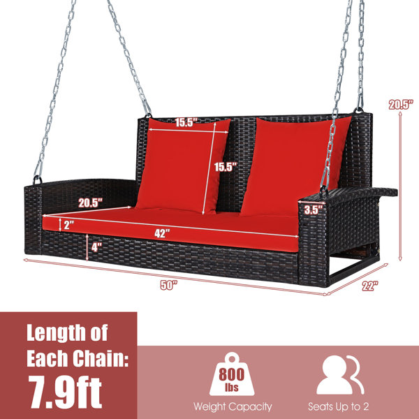 Costway 2 Person Porch Swing & Reviews | Wayfair