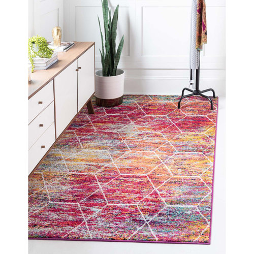17 Stories Performance Fuschia Rug & Reviews | Wayfair