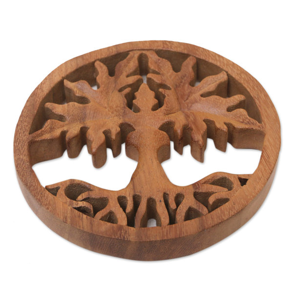 Everly Quinn Inab Handmade Paradise Forest Wood Relief Panel | Wayfair