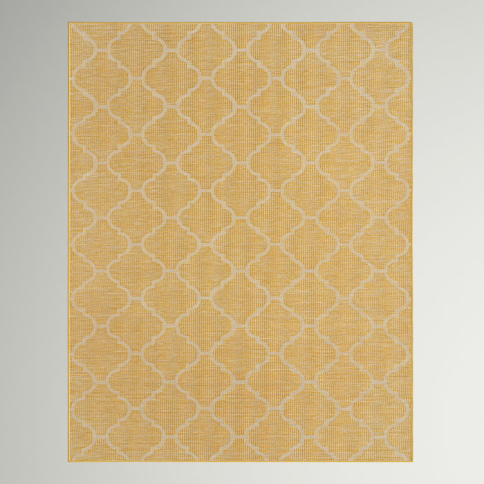Andover Mills™ Alline Yellow Indoor/Outdoor Rug & Reviews | Wayfair