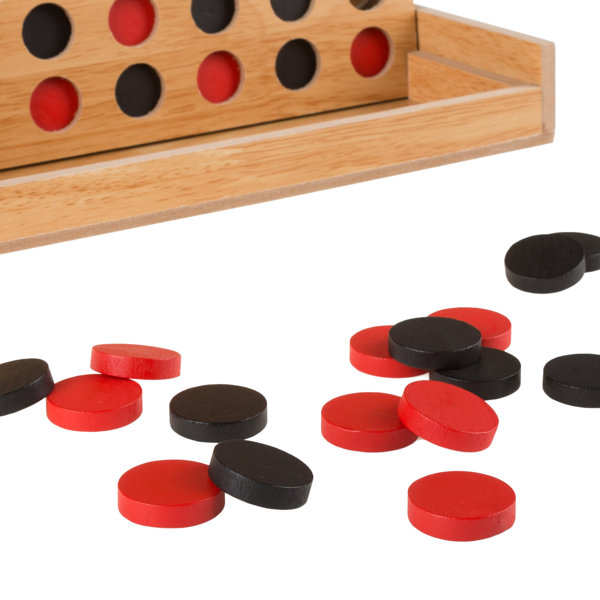 Hey! Play! Four in a Row Wooden Travel Game & Reviews | Wayfair
