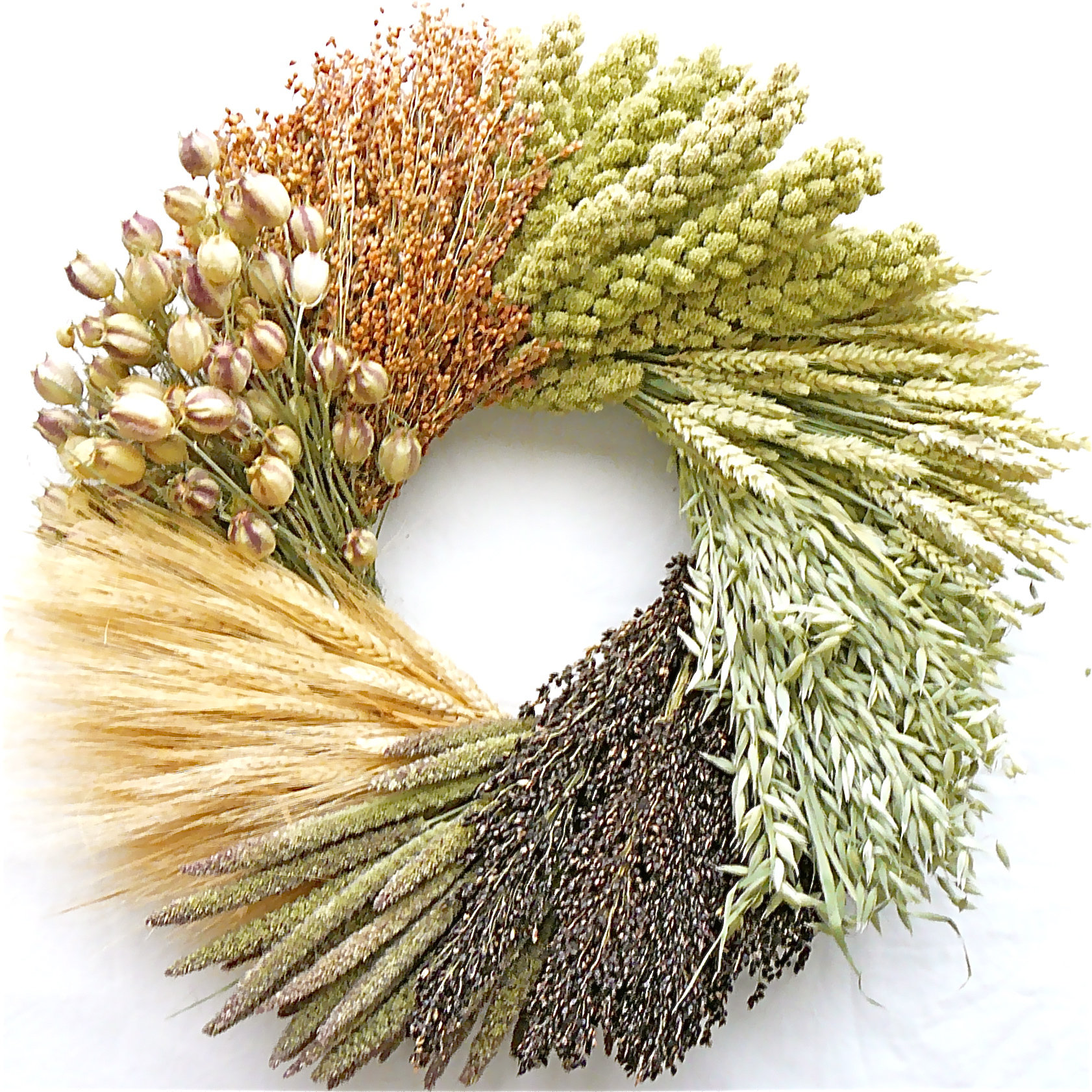 Charlton Home® Handcrafted Dried Greenery 22'' Wreath & Reviews | Wayfair