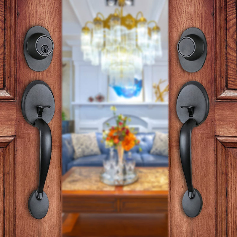 NEWBANG Knob Handleset with Single Cylinder Deadbolt and Door and ...