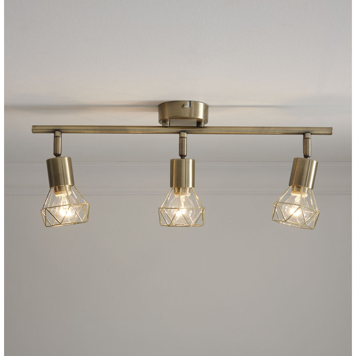 Ivy Bronx Roulston Antique Brass 3 Light Bar Ceiling Light & Reviews ...