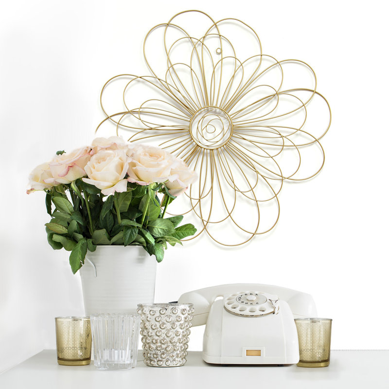 House of Hampton® Wire Flower Wall Décor & Reviews | Wayfair