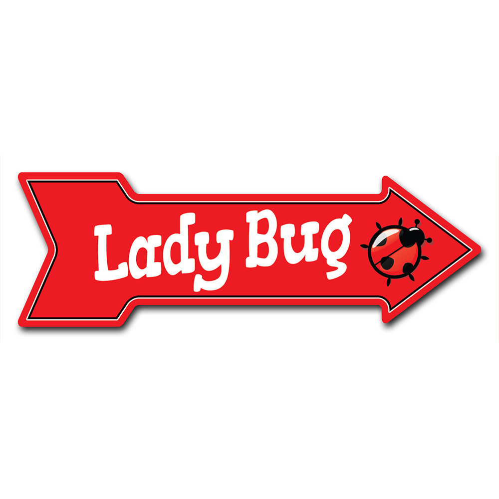 SignMission Decal-999784_Ladybug Arrow Decal Funny Home Décor 24" Wide ...