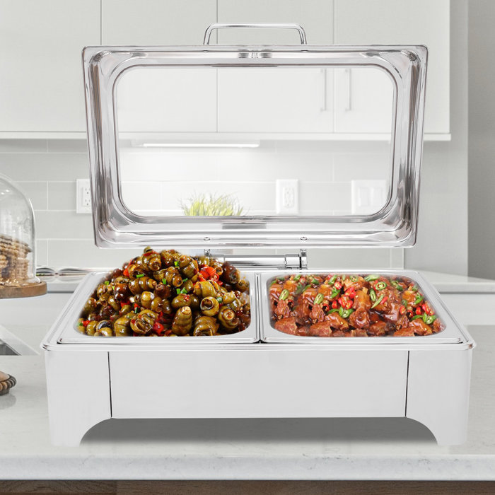 The Party Aisle™ 9.5QT 2-Pan Professional Warmer Set & Reviews | Wayfair