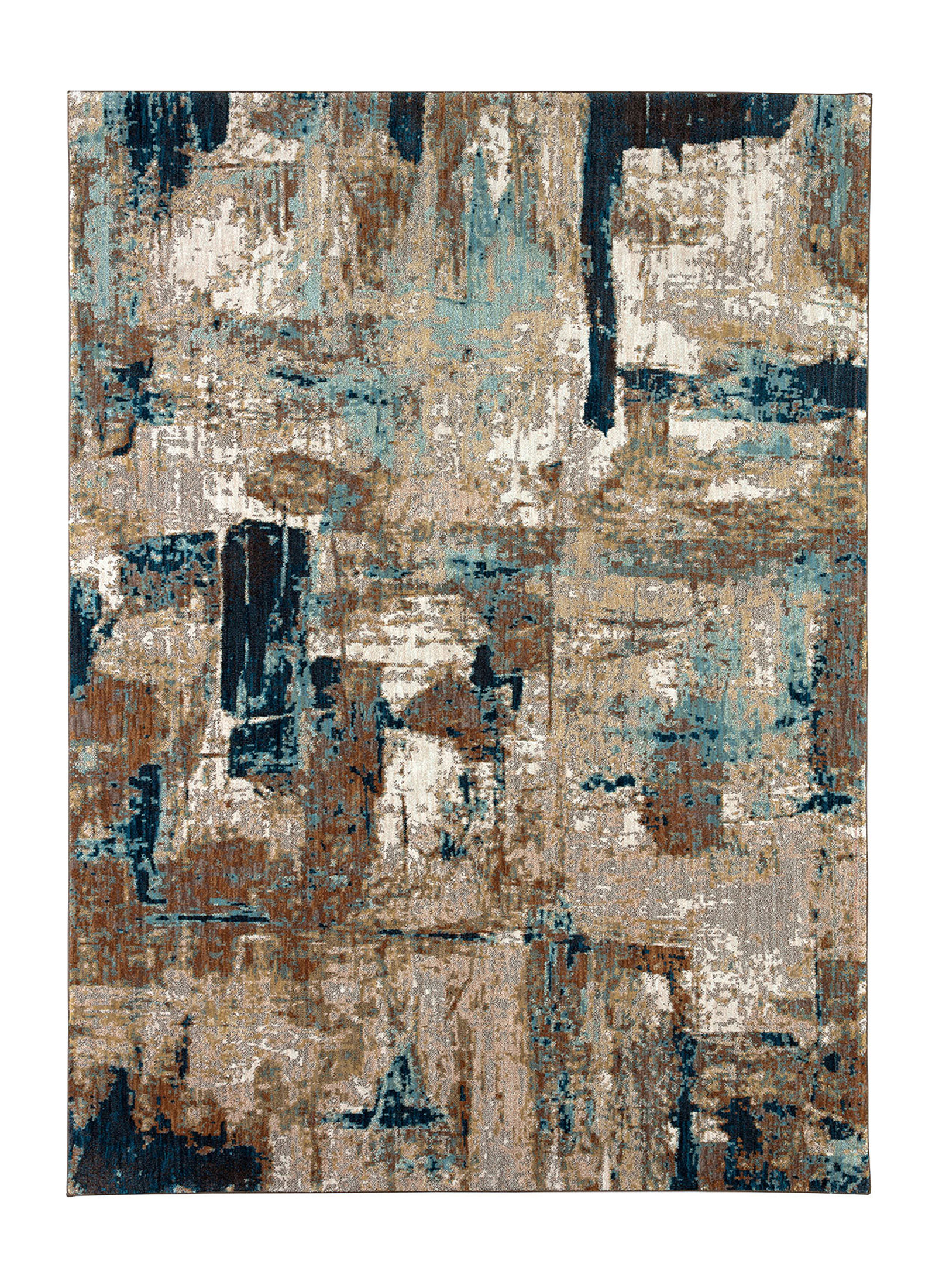 17 Stories Performance Concrete Lapis Rug | Wayfair