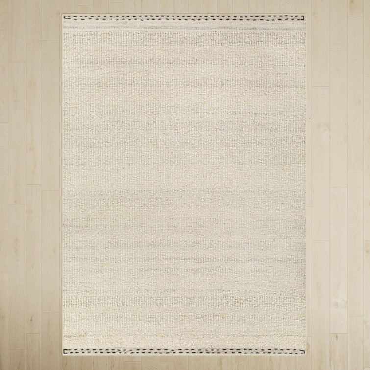 Birch Lane™ Halifax Handmade Flatweave Wool Light Beige Rug | Wayfair