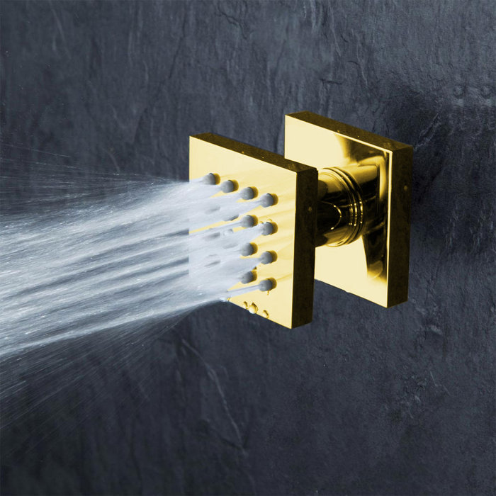 FontanaShowers Trialo Color Changing LED Volume Control Complete Shower ...