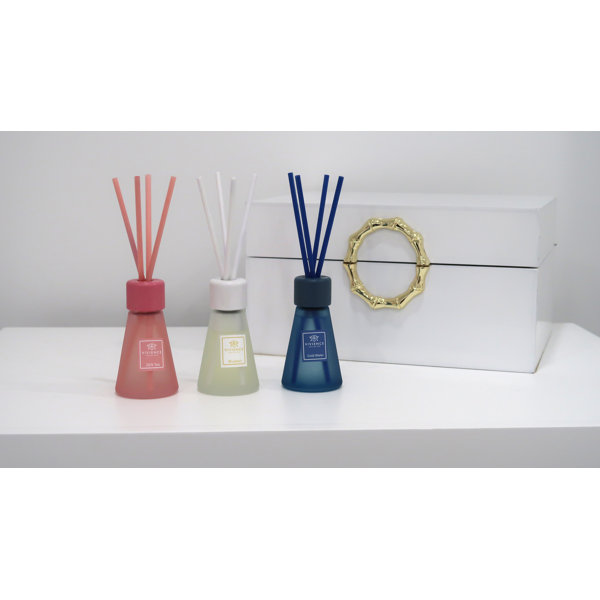 Vivience Set Of 3 Cone Shaped Diffusers - Pink, Blue, White | Wayfair