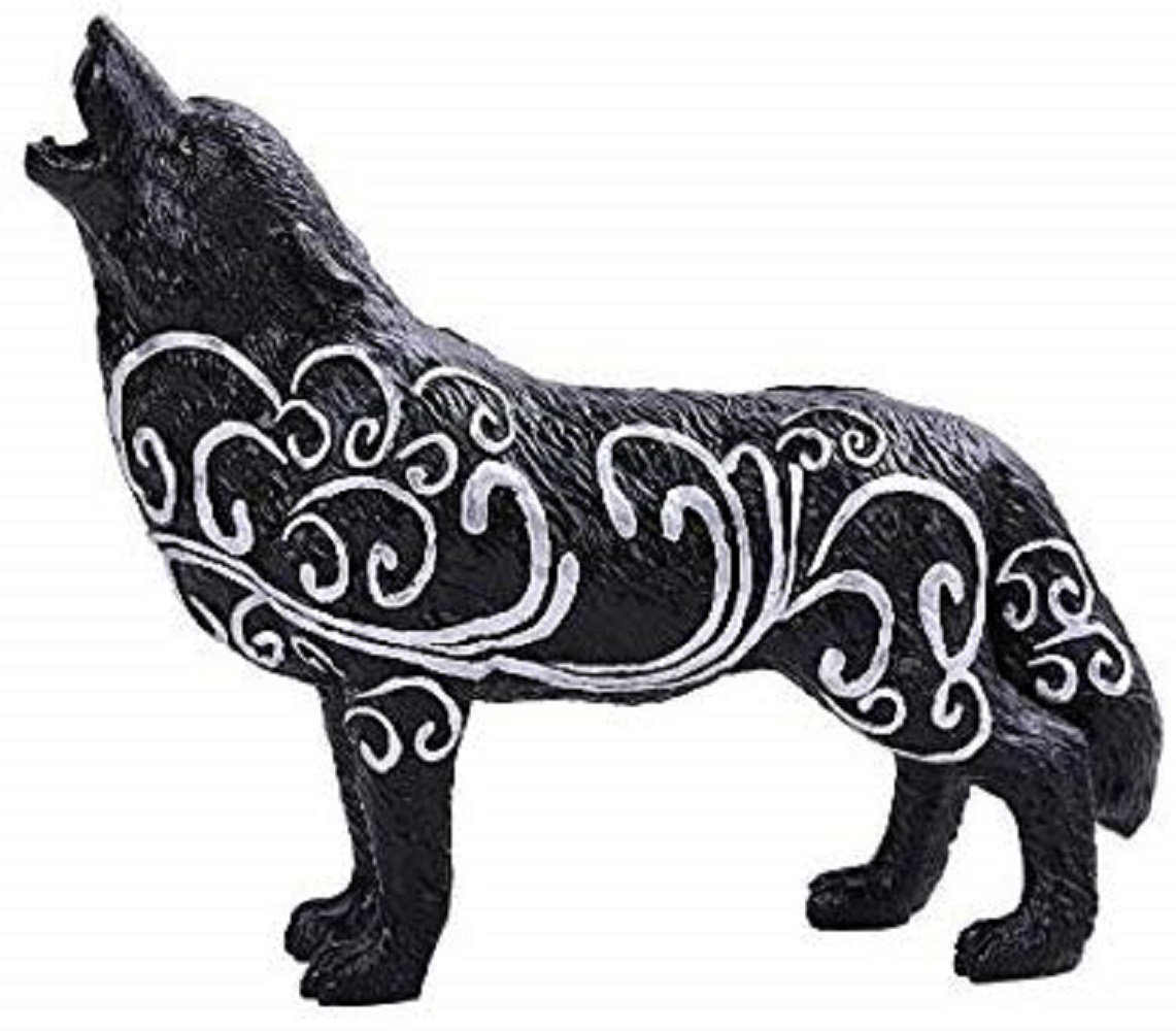Loon Peak® Duron Native Tribal Howling Wolf Totem Spirit Figurine | Wayfair