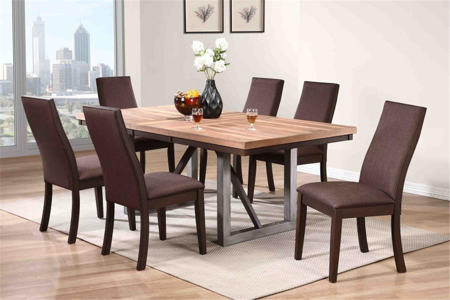 Union Rustic Tickenham 7 Piece Solid Wood Dining Set | Wayfair
